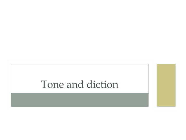 Tone and diction | PPT | Sleep Disorders | Diseases and Conditions