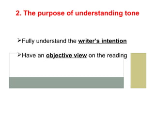 Tone and diction | PPT