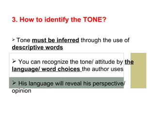 Tone and diction | PPT