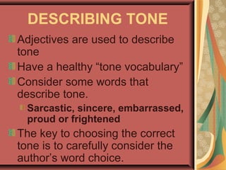 Tone and mood | PPT