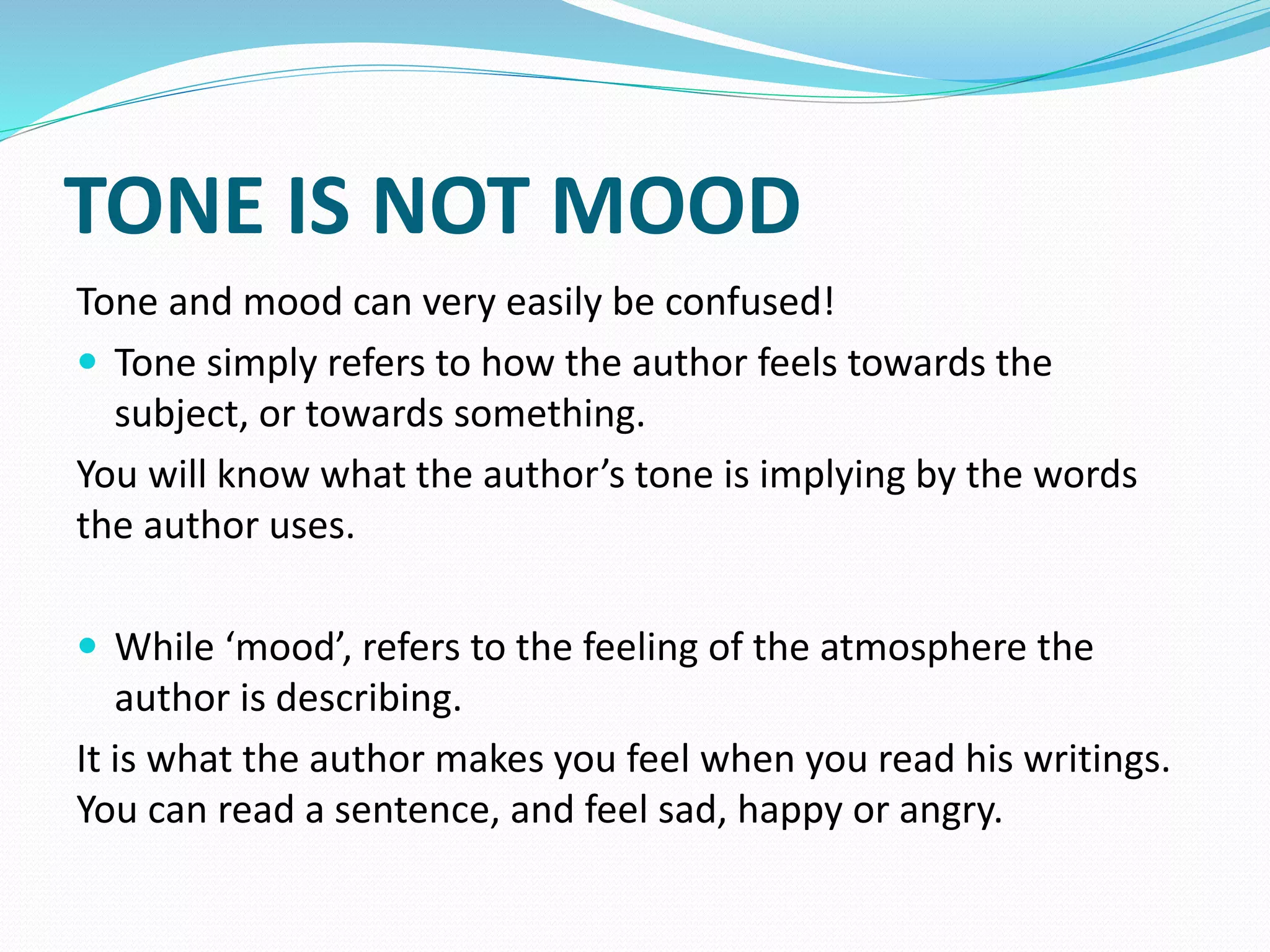 Tone and mood | PPTX