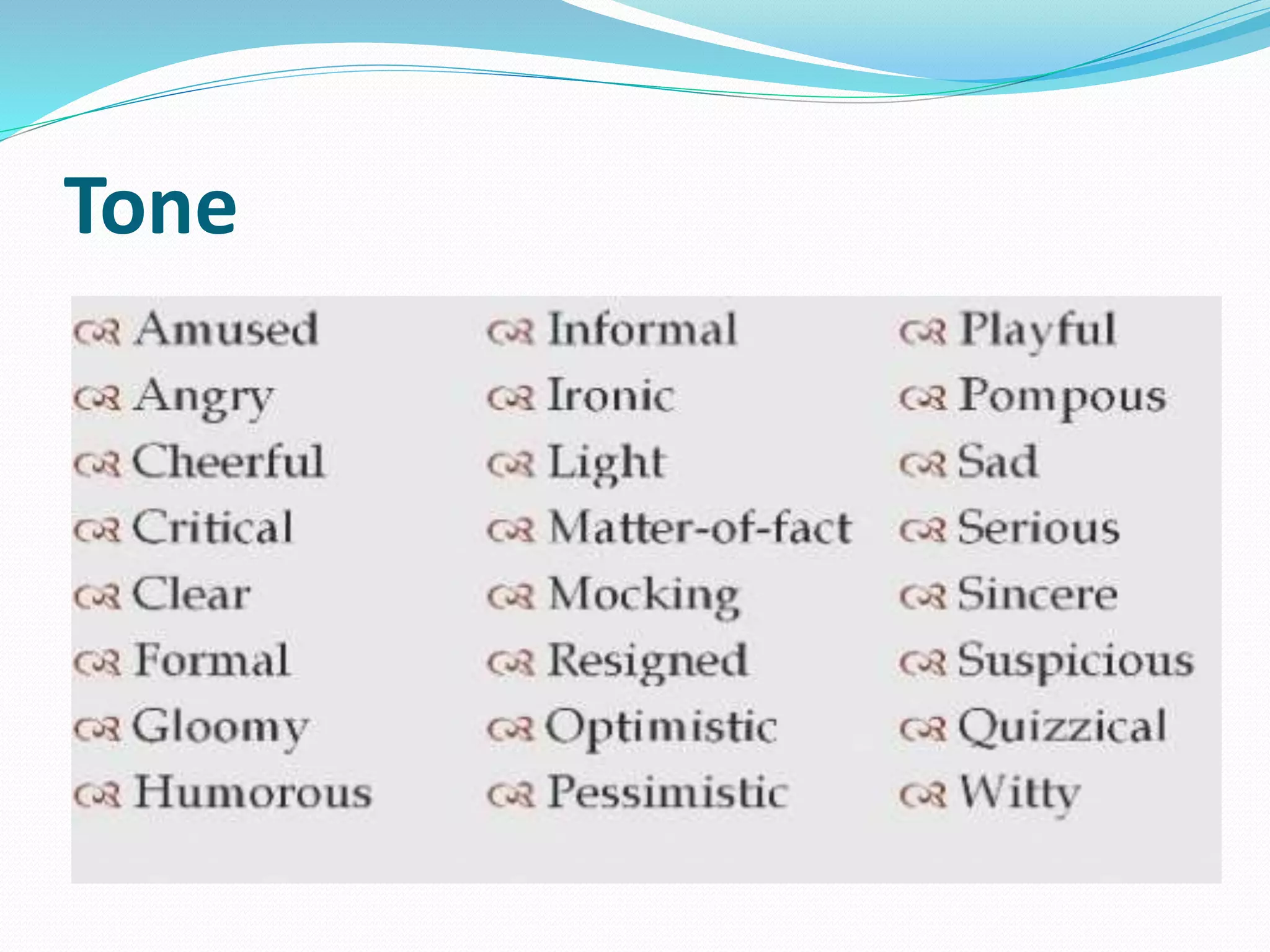 Tone and mood | PPTX