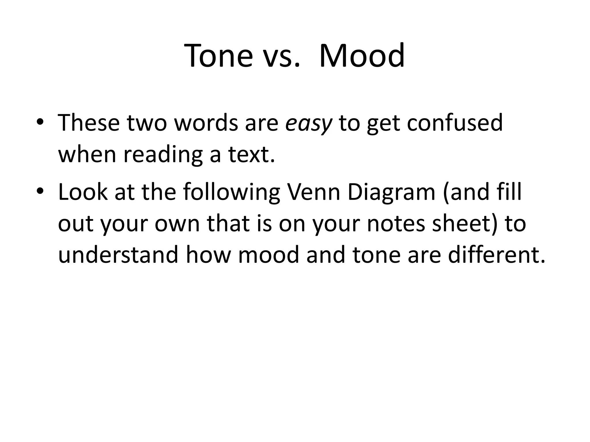 Tone and mood ppt | PPTX