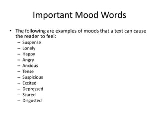Tone and mood ppt | PPTX