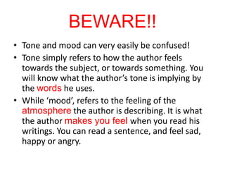 Tone and mood ppt | PPTX