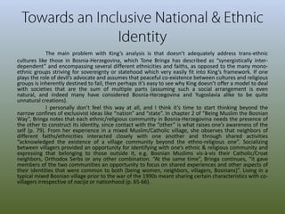 Ethnic and Religious Identity in Bosnia-Herzegovina | PPT