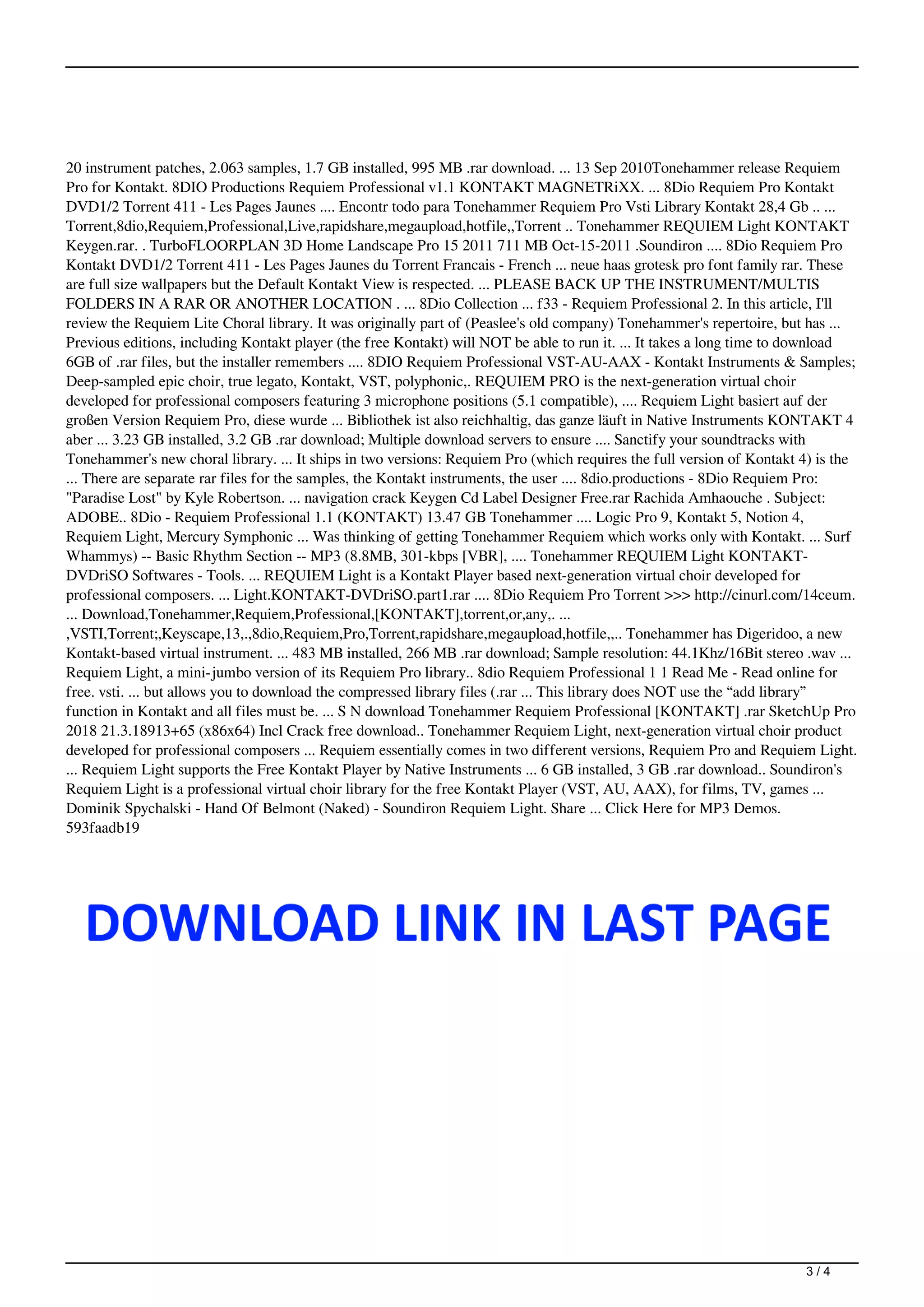 Tonehammer Requiem Professional [KONTAKT] .rar