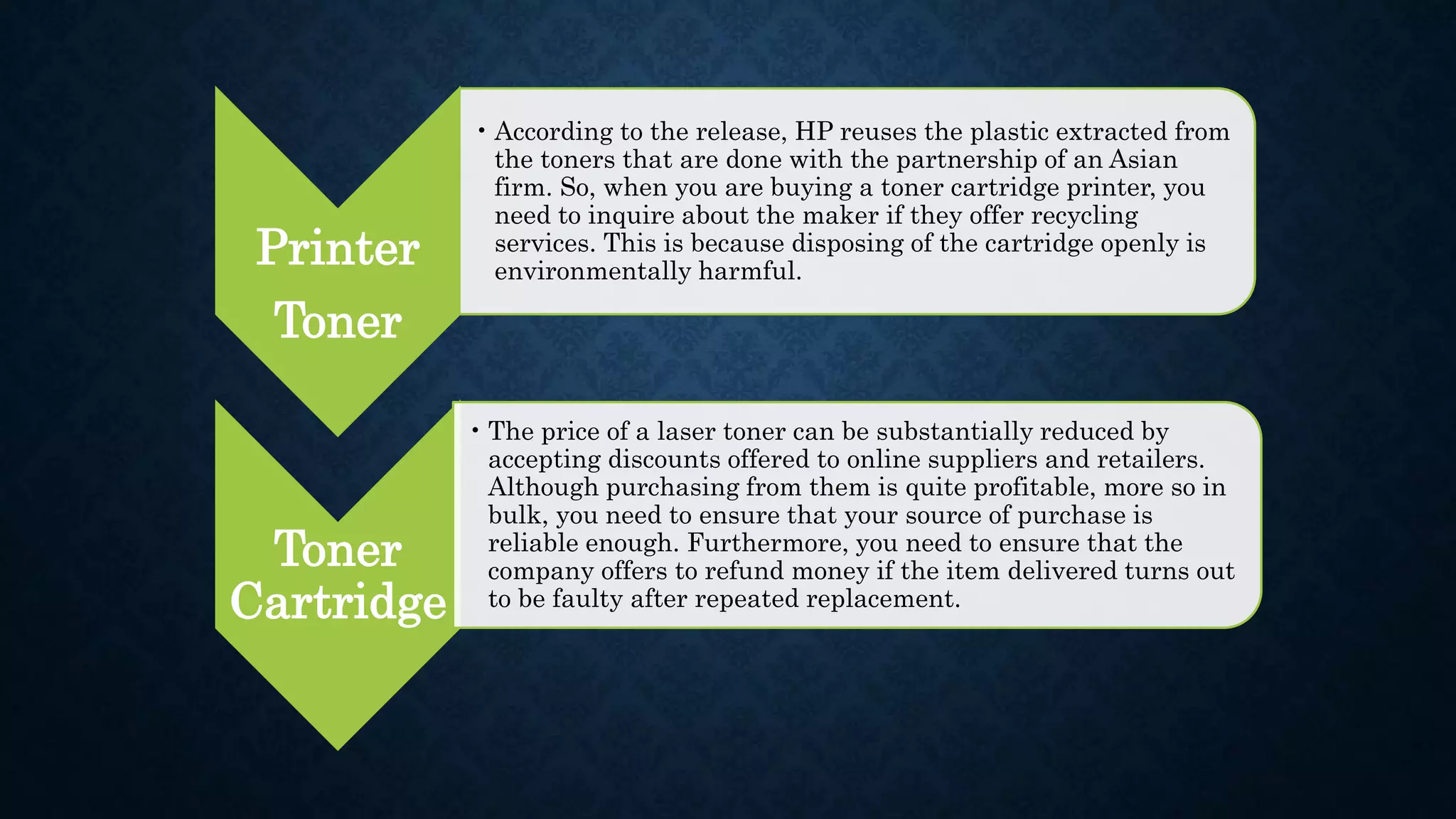 Toner Cartridge Printer | PPTX