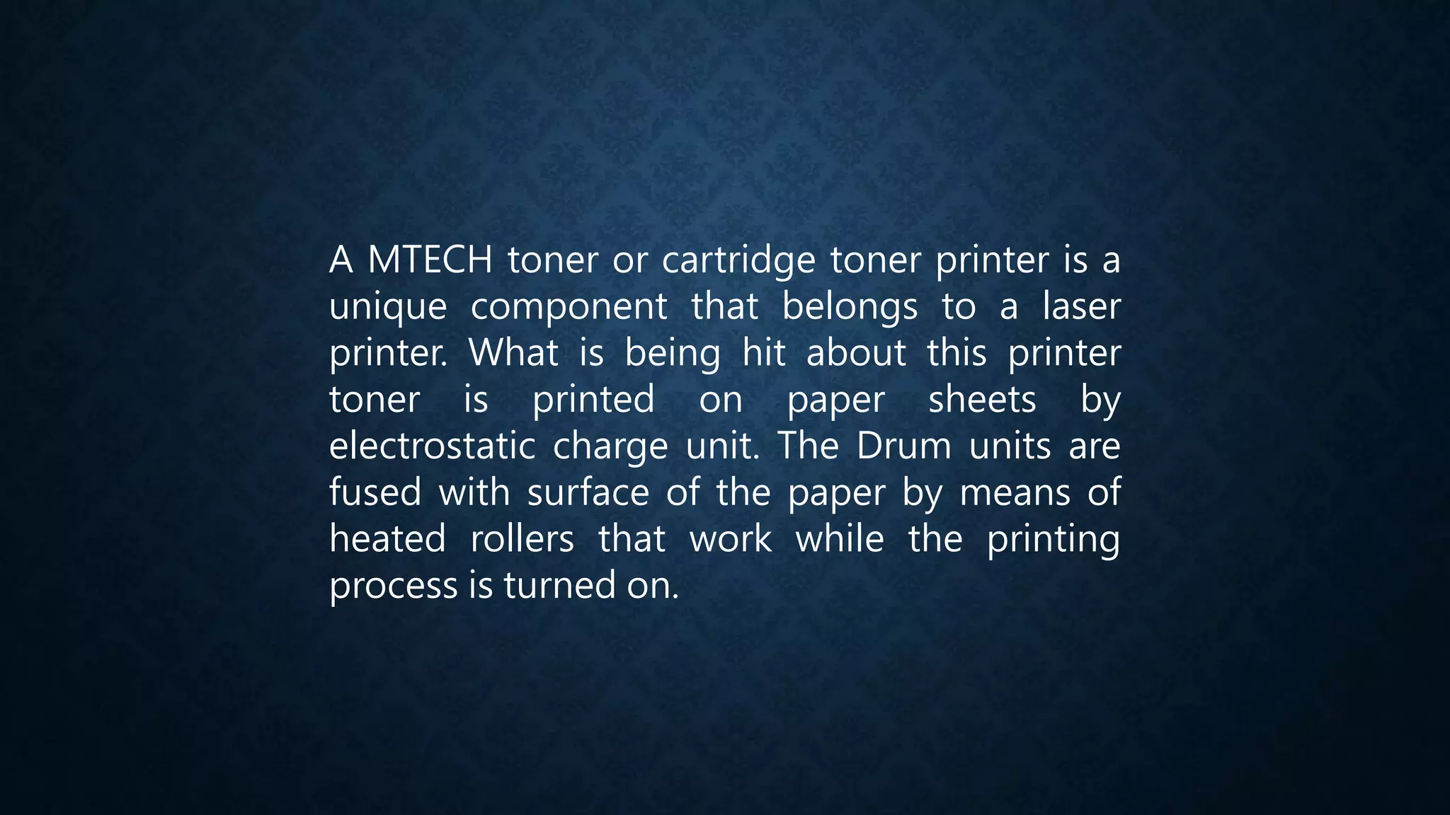 Toner Cartridge Printer | PPTX