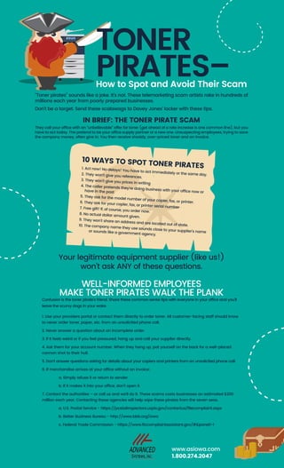 Tips to Avoid Toner Pirates [Infographic] (portfolio) | PDF
