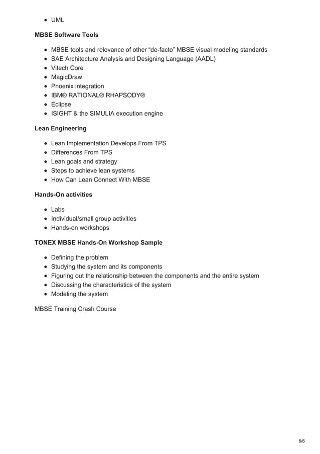 MBSE Training Crash Course | PDF | Operating Systems | Computer Software and Applications