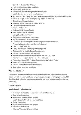 Mobile Security Training, Mobile Device Security Training | PDF