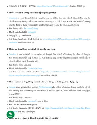 tong hop bai viet thuoc dieu tri ung thu | PDF