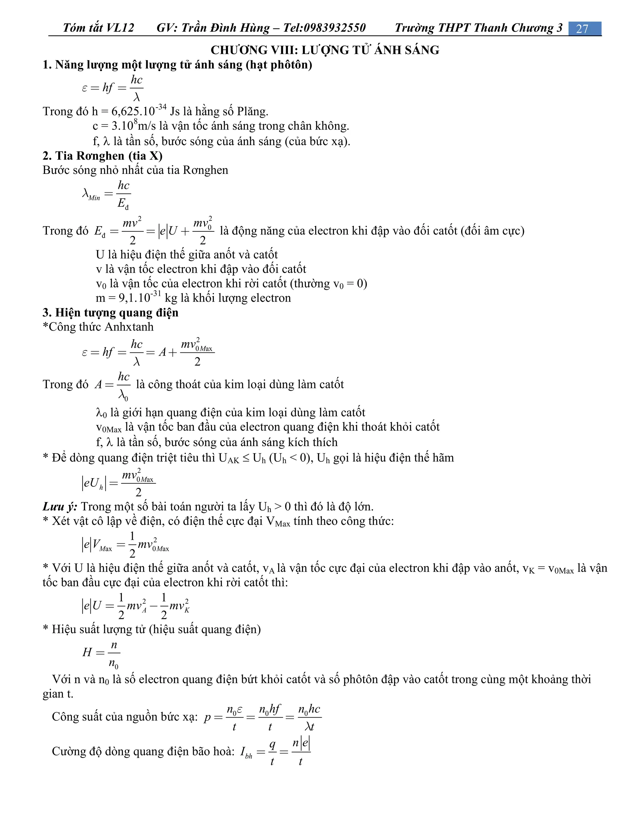 Tong hop-cong-thuc-vat-ly-12 | PDF