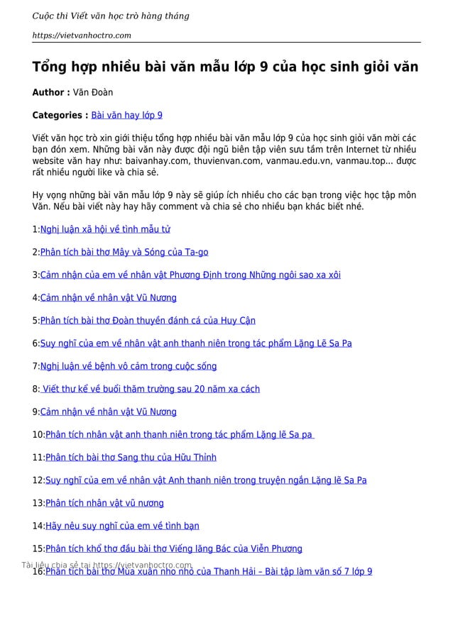 Tong hop-nhieu-bai-van-mau-lop-9-cua-hoc-sinh-gioi-van | PDF