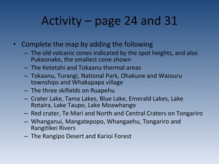 Tongariro Volcanic Center Mapping | PPT | Geography | Science