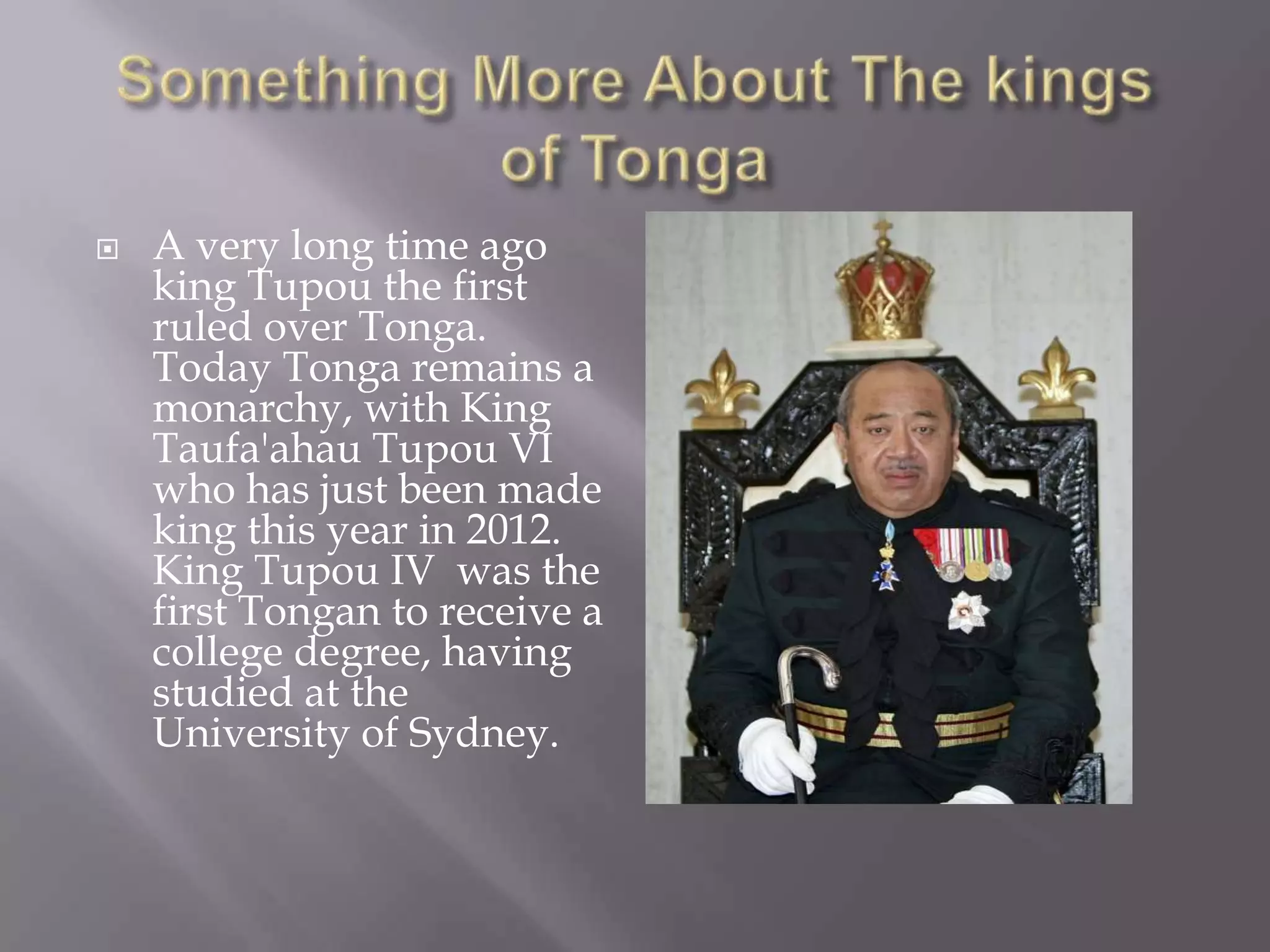 Tonga Powerpoint sept 2012 | PPTX