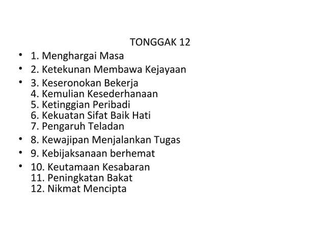 Tonggak 12 | PPT