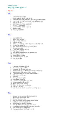 Tong Hop Bai Tap C | PDF