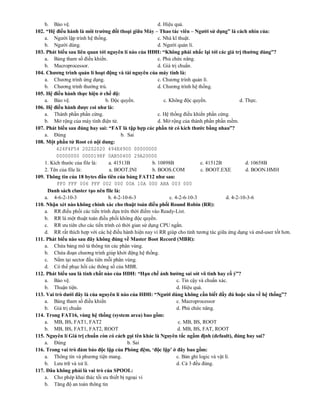 Tong hop cau hoi trac nghiem hdh | PDF