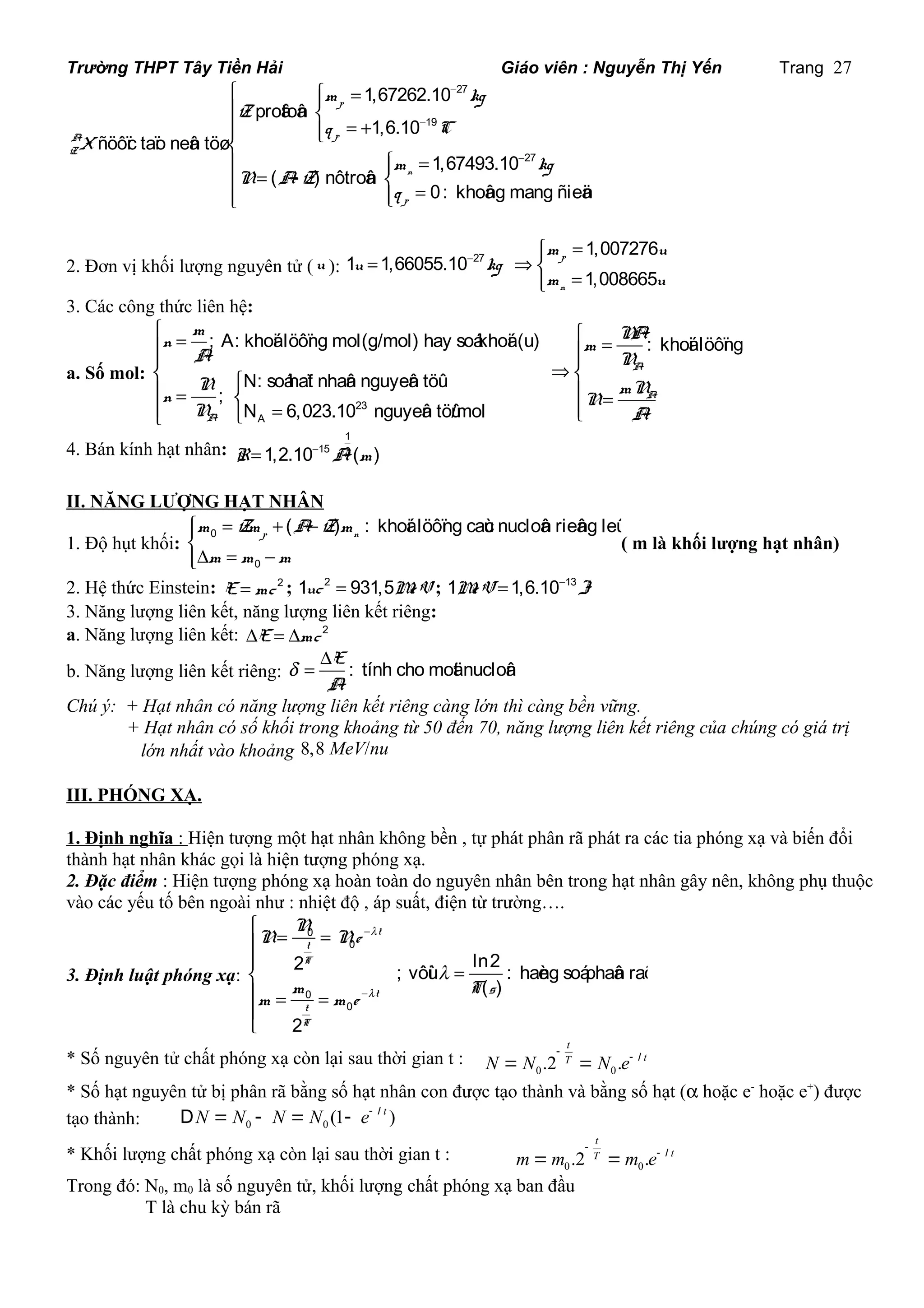 Tong hop cong thuc tinh nhanh vat ly 12 hot | PDF