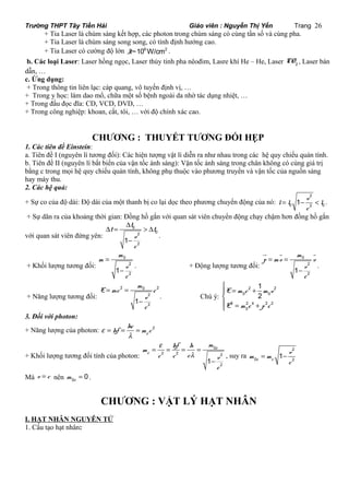 Tong hop cong thuc tinh nhanh vat ly 12 hot | PDF