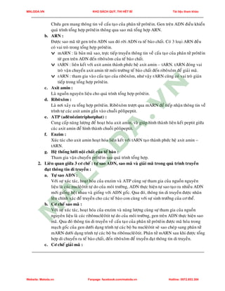 Trọn bộ kiến thức Lý thuyết Sinh học cho học sinh THPT | PDF