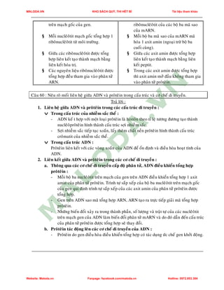 Trọn bộ kiến thức Lý thuyết Sinh học cho học sinh THPT | PDF