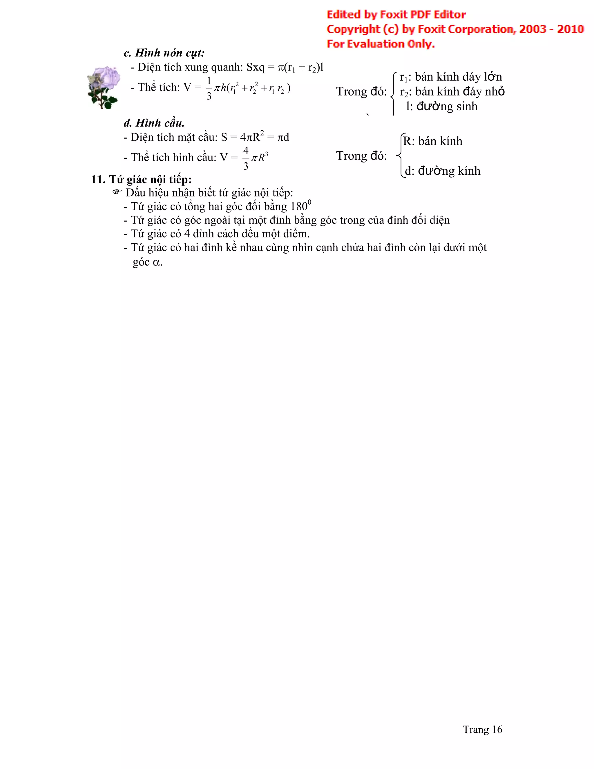Tong hop ly thuyet on thi toan 9 vao 10 | PDF