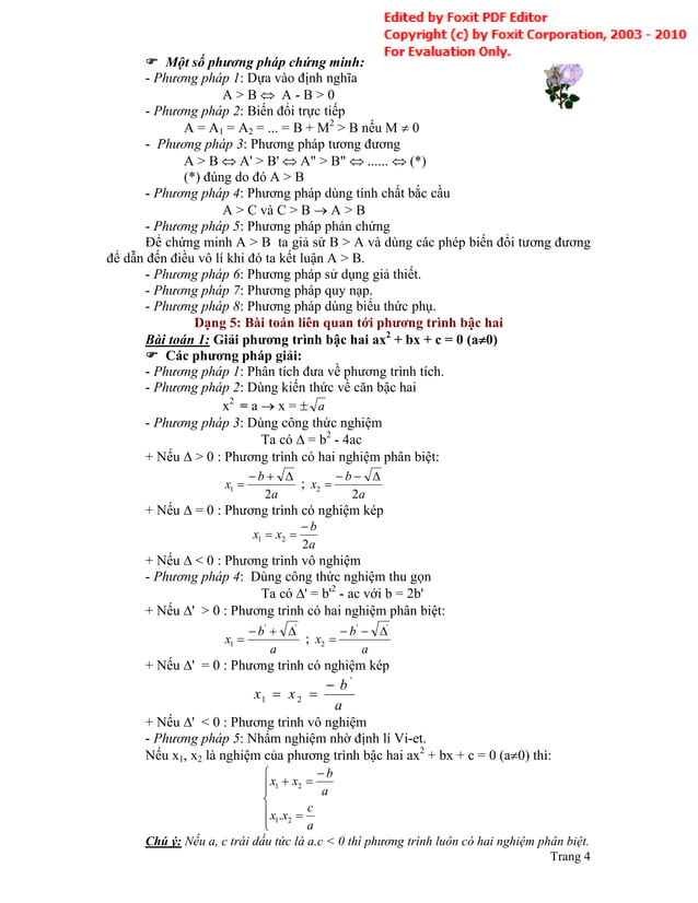 Tong hop ly thuyet on thi toan 9 vao 10 | PDF