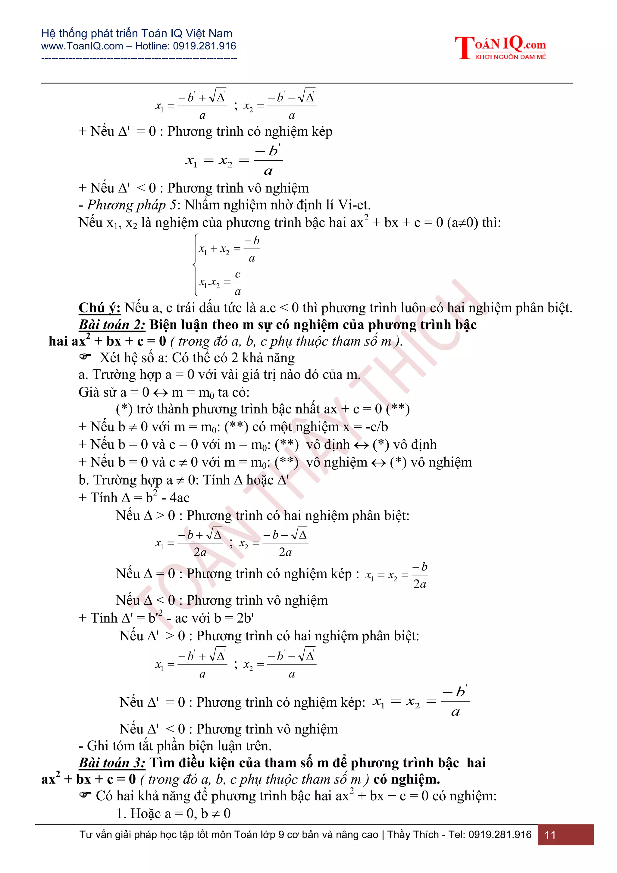 Toán lớp 9 - Tổng hợp kiến thức lý thuyết Đại số 9 và Hình học 9 | PDF