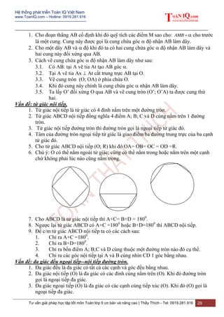 Toán lớp 9 - Tổng hợp kiến thức lý thuyết Đại số 9 và Hình học 9 | PDF