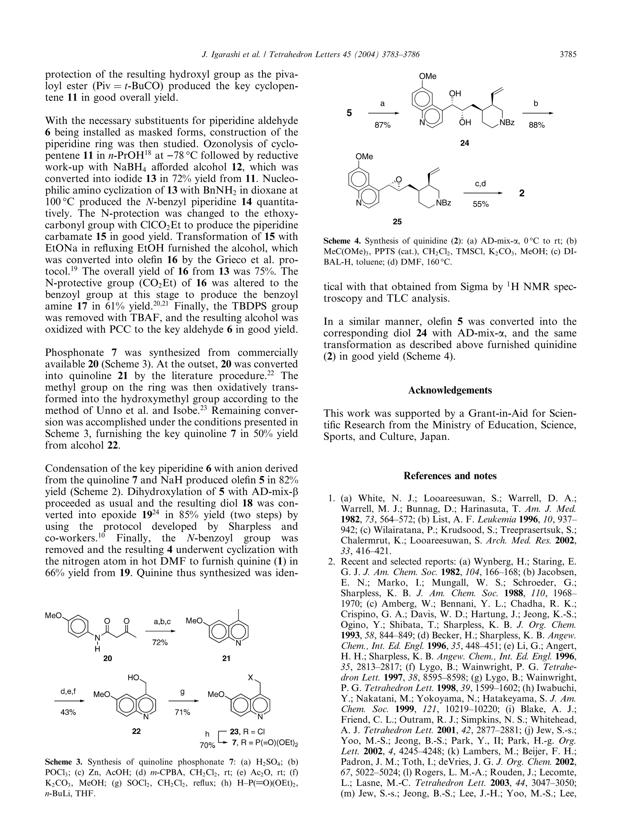 Tong hop quinin | PDF