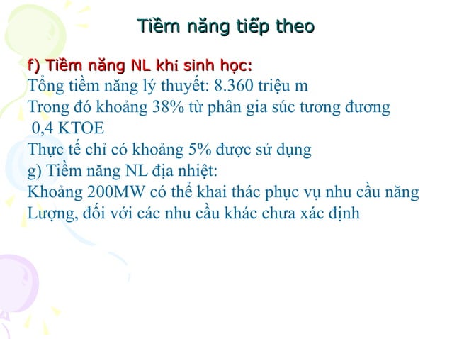 Tổng quan Năng lượng tái tạo Việt Nam - Nguyễn Tiến Long | PPT