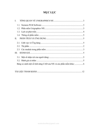 Tổng quan Unigraphics NX | PDF