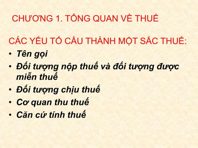 Tong quan thue & thue xk, nk | PPTX