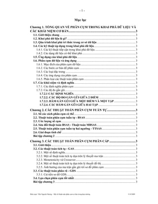 Tong quan ve phan cum data mining | PDF