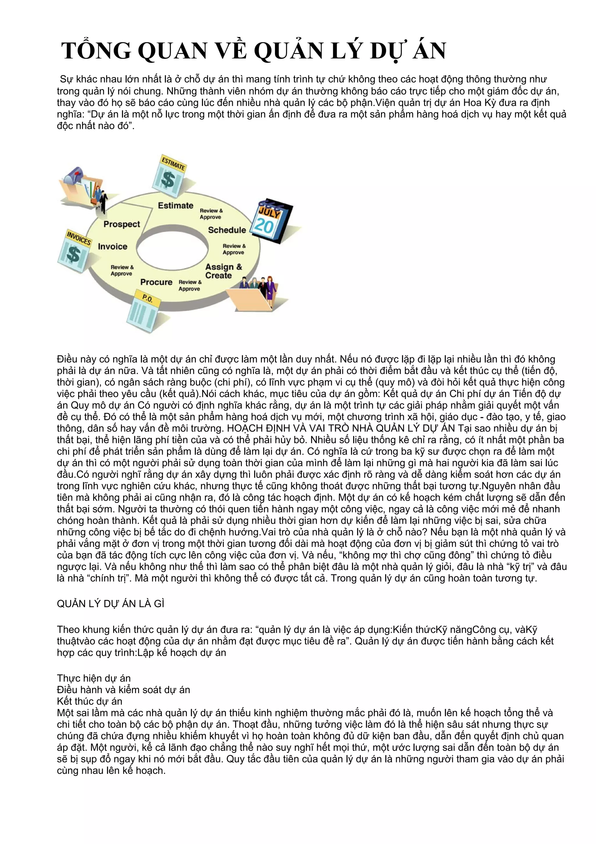 Tong quan ve quan ly du an | PDF