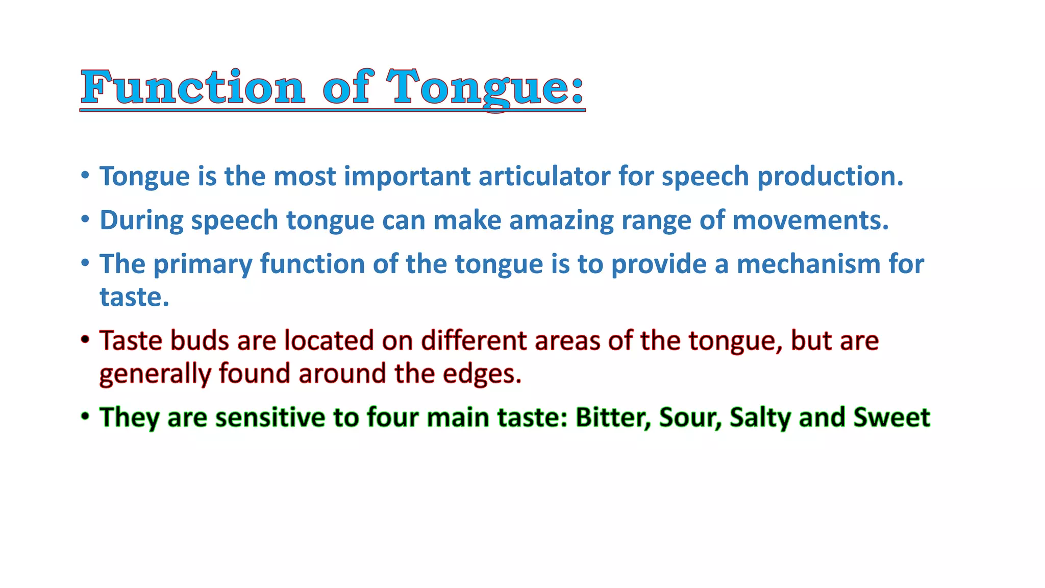 Tongue and its Psychology | PPTX