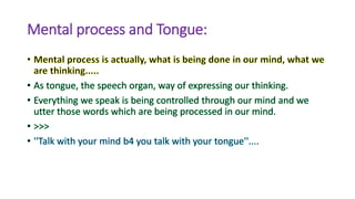 Tongue and its Psychology | PPT