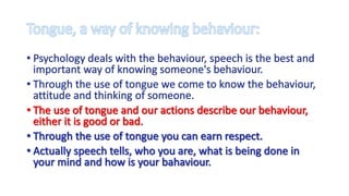 Tongue and its Psychology | PPT