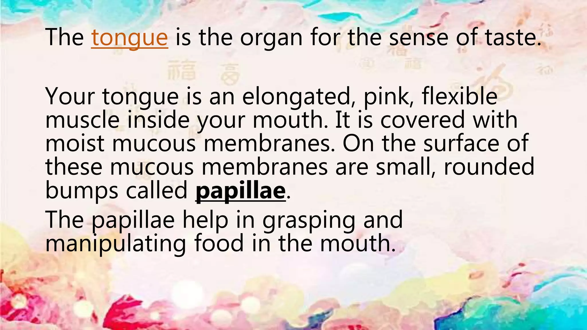 Sense Organ: Tongue | PPTX