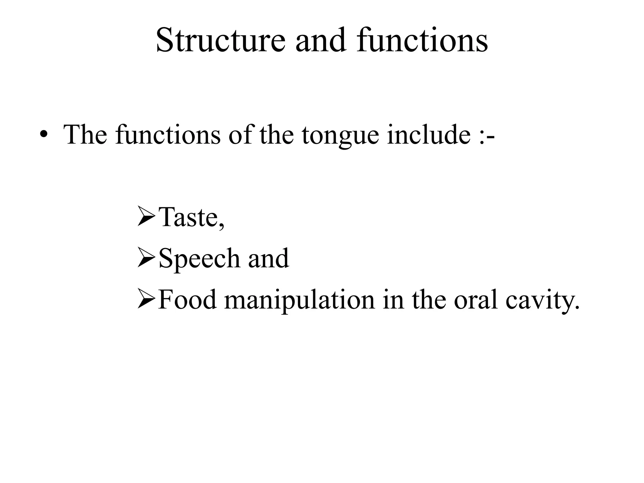 Brief Details of Tongues functions and nerve supply | PPTX