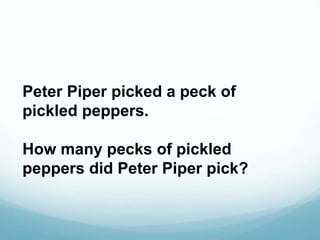 Tongue Twisters | PPT