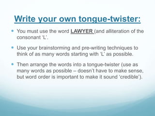 Tongue Twisters | PPTX