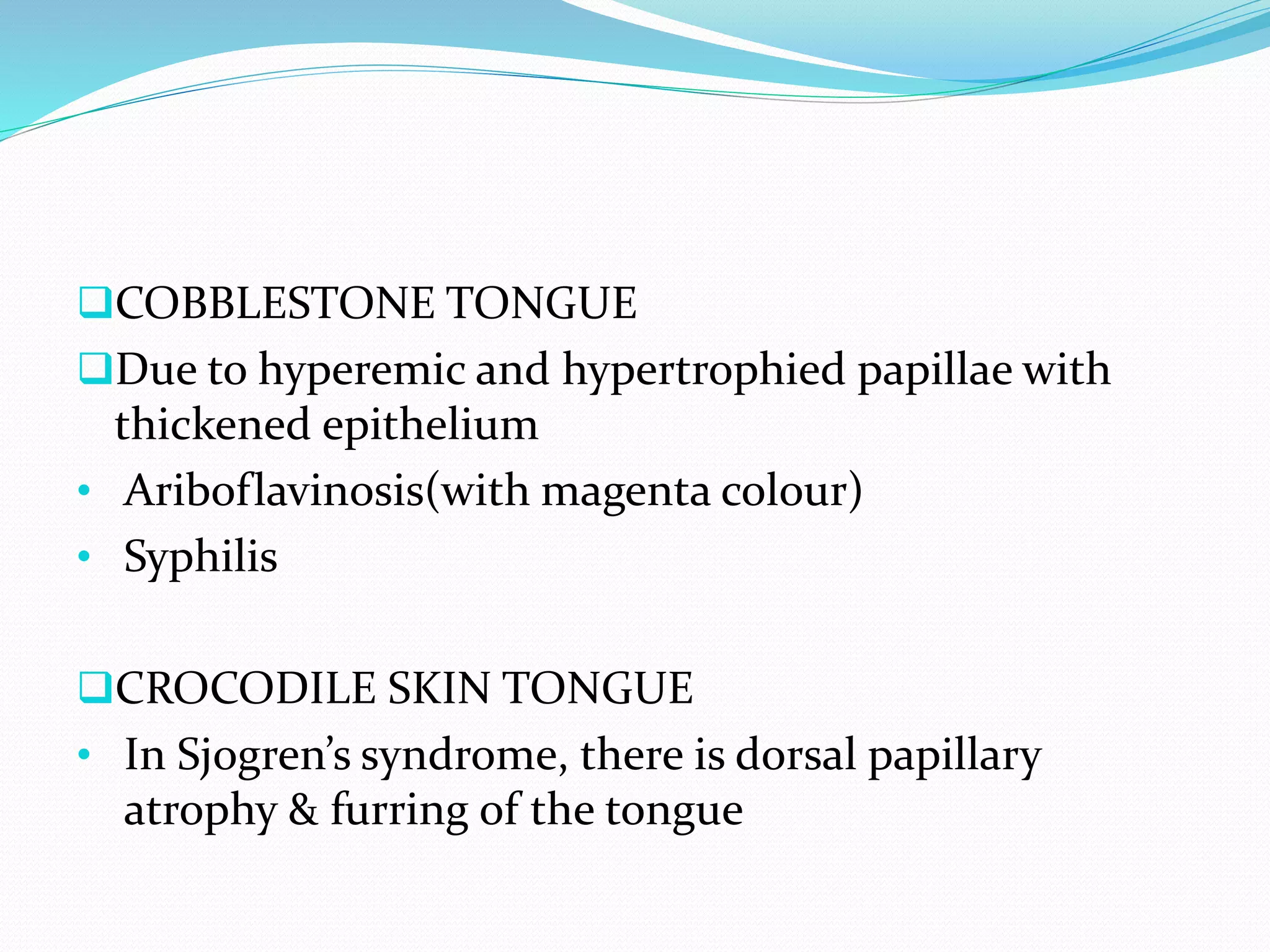 Tongue and systemic diseases | PPTX