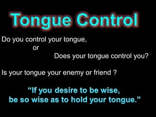 Tongue control | PPT
