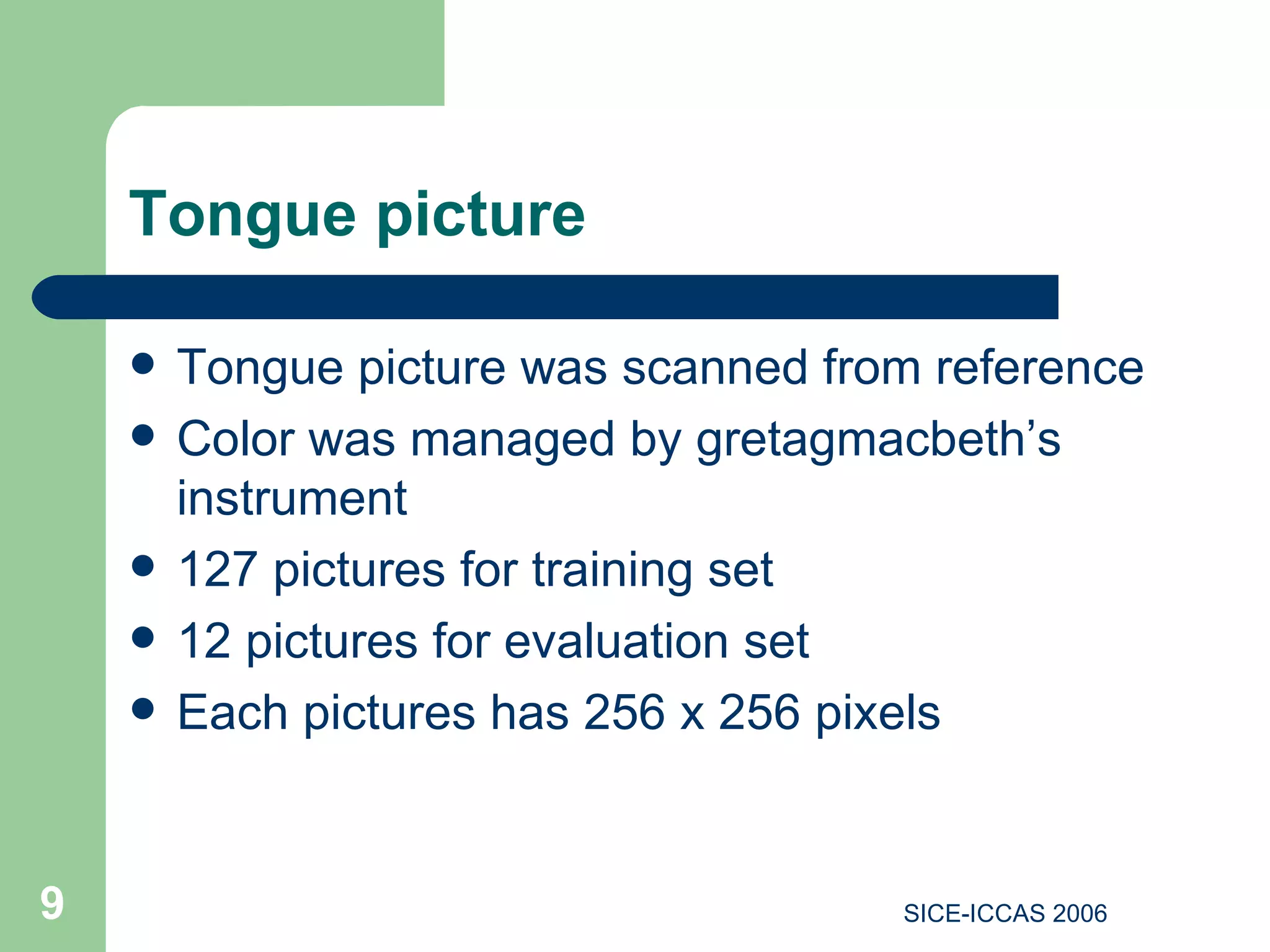 Tongue diagnosis support system | PPT