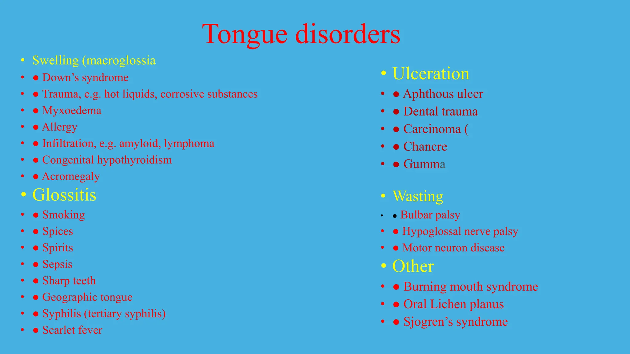 tongue disease lecture Dr Assadawy legacy | PDF