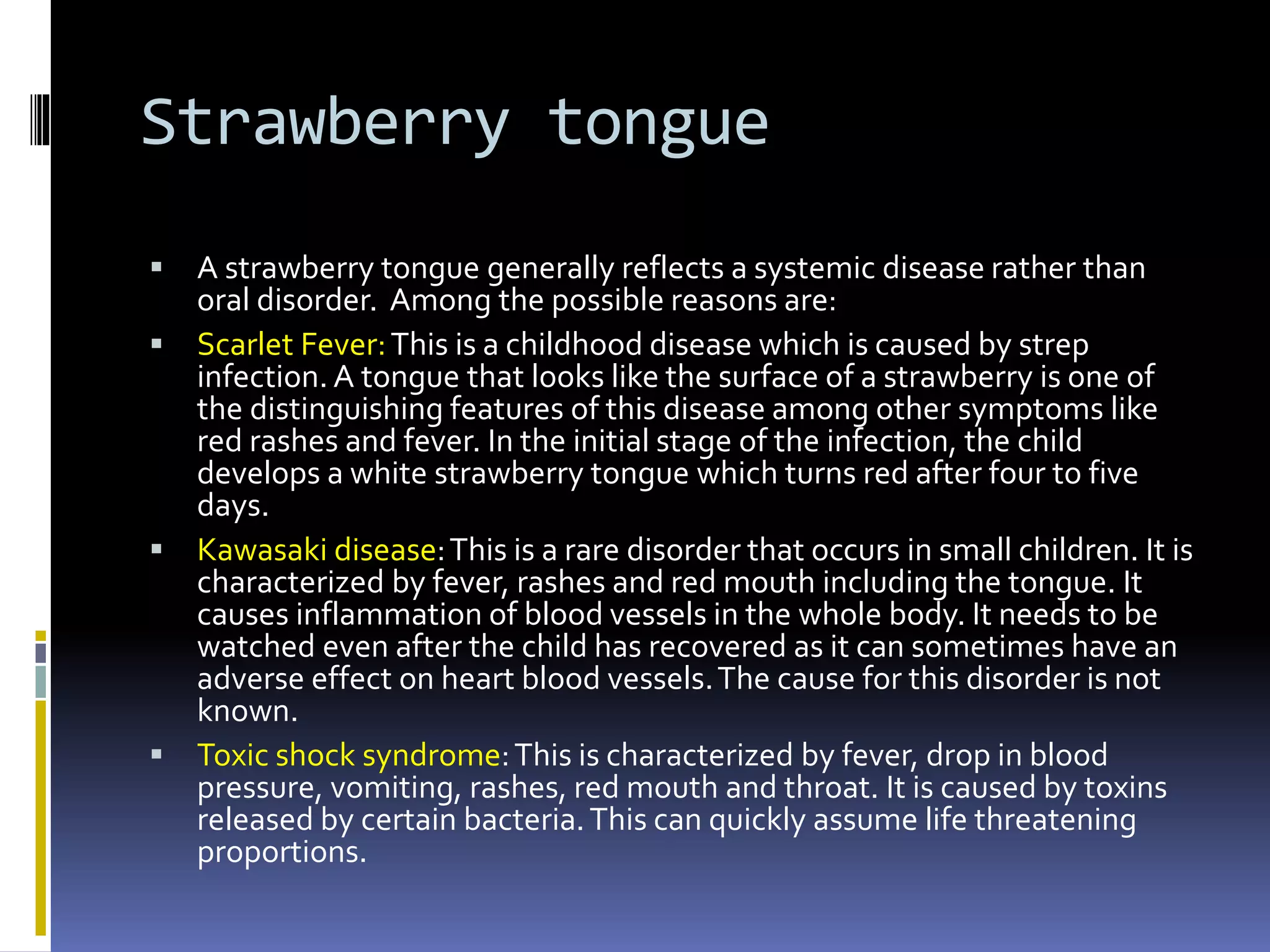 Tongue disorders | PPTX
